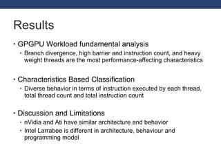 Exploring Gpgpu Workloads | PPT