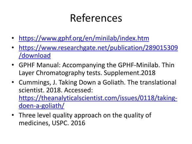 The GPHF mini lab | PPTX