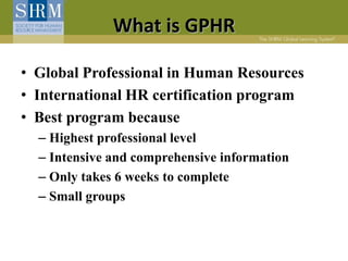 Gphr presentation | PDF