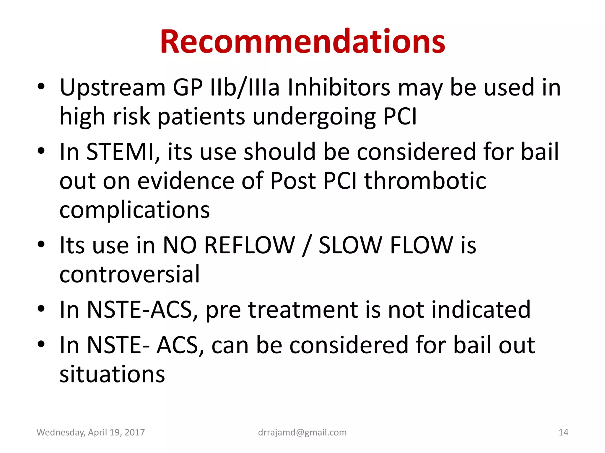 Glycoprotein IIb/ IIIa inhibitors | PPTX