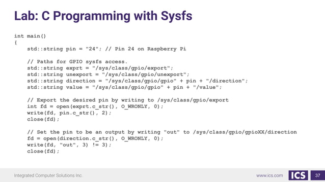 Ins And Outs Of Gpio Programming Ppt 