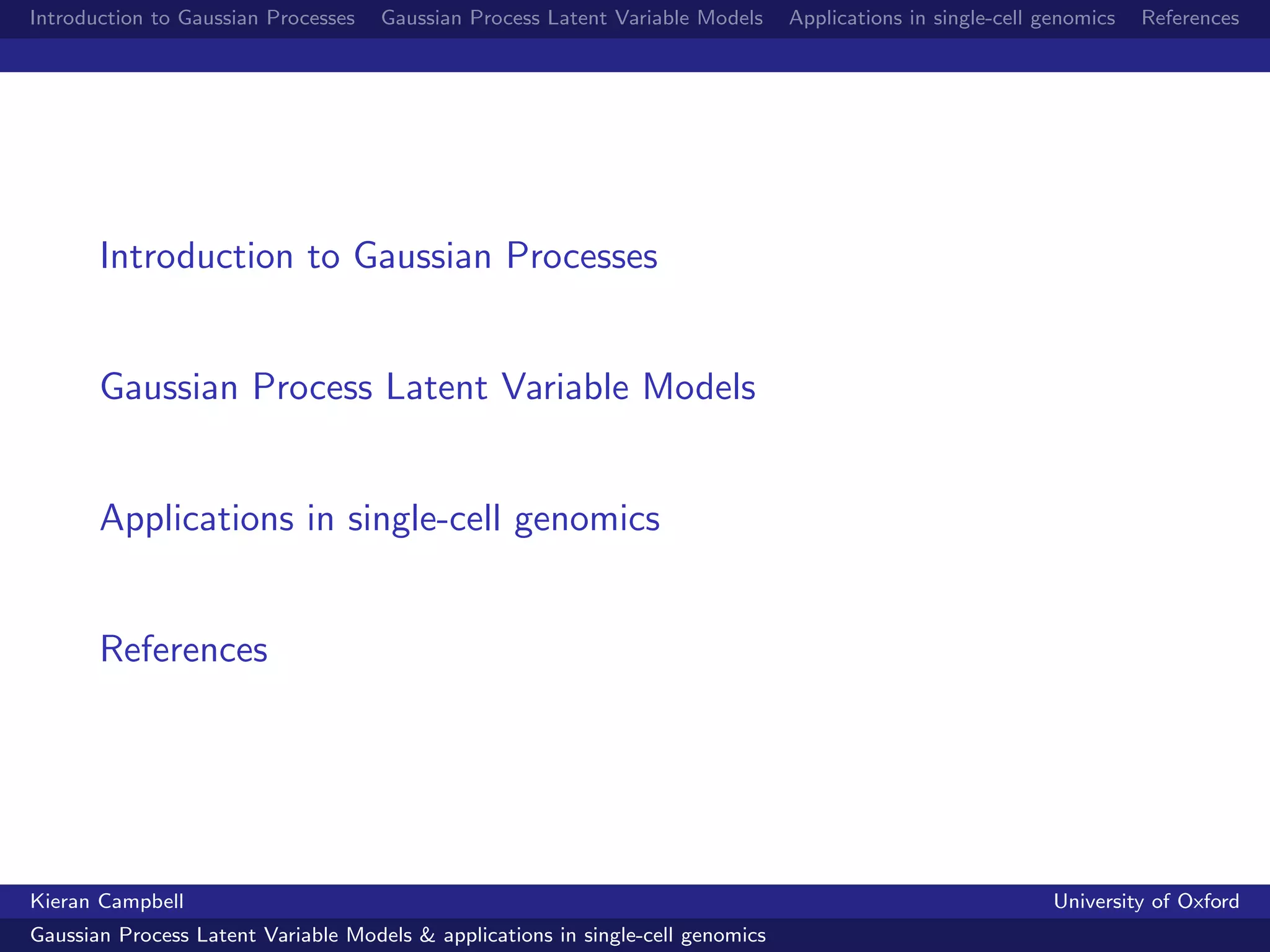 Gaussian Process Latent Variable Models & applications in single-cell genomics | PDF