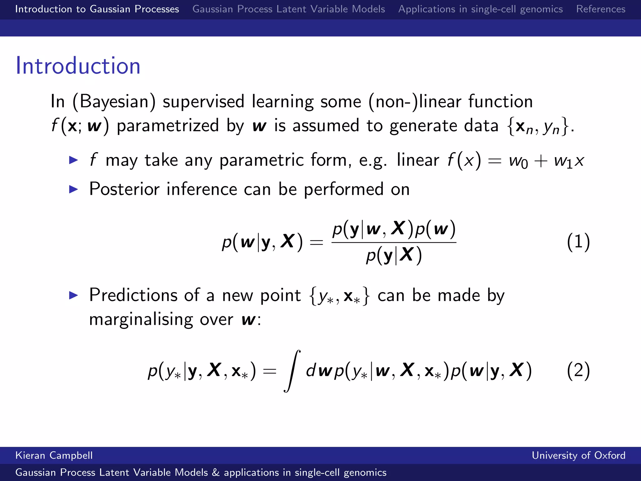 Gaussian Process Latent Variable Models & applications in single-cell genomics | PDF