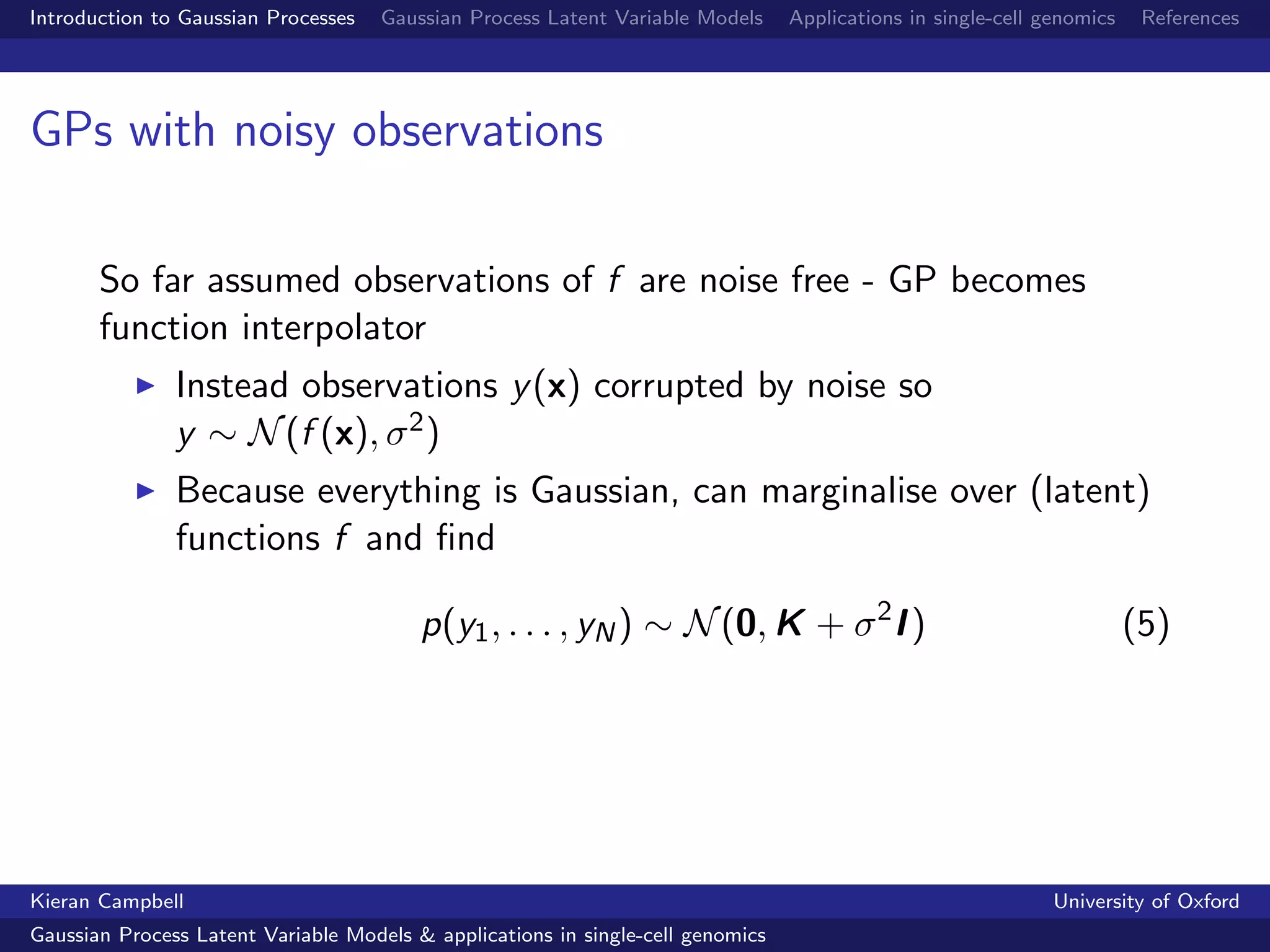 Gaussian Process Latent Variable Models & applications in single-cell genomics | PDF