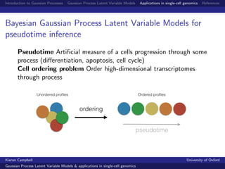 Gaussian Process Latent Variable Models & applications in single-cell genomics | PDF