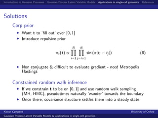 Gaussian Process Latent Variable Models & applications in single-cell genomics | PDF