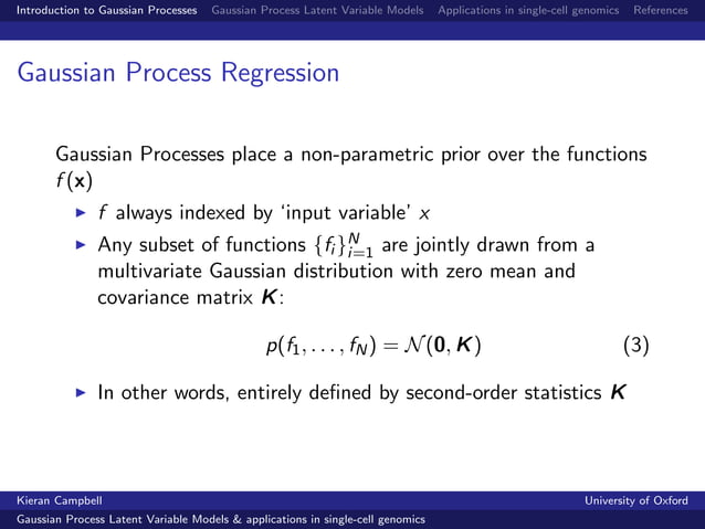 Gaussian Process Latent Variable Models & applications in single-cell genomics | PDF