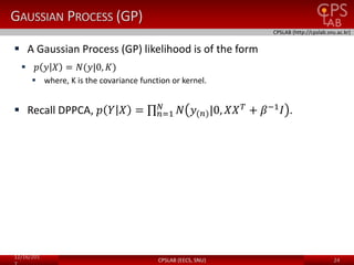 Gaussian Process Latent Variable Model | PPTX