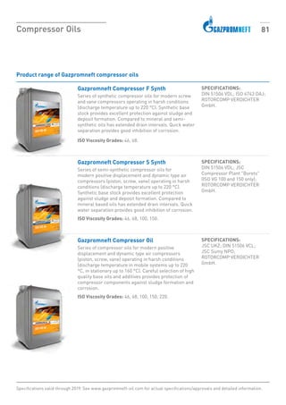 Gazprom Neft Mining Lubricants | PDF