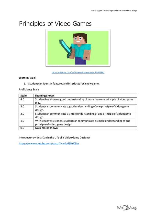 Good game 01 principles of video games | PDF