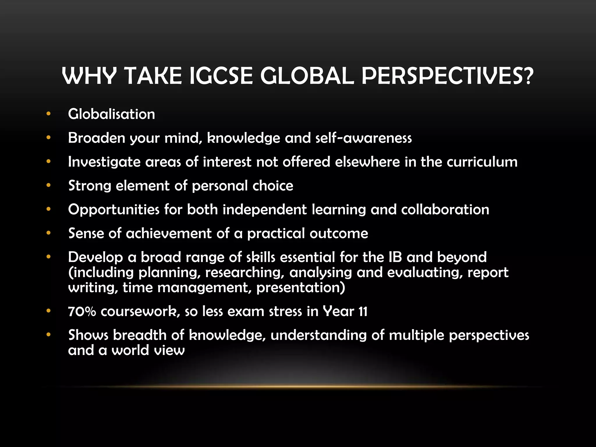 Global Perspectives Presentation | PPTX