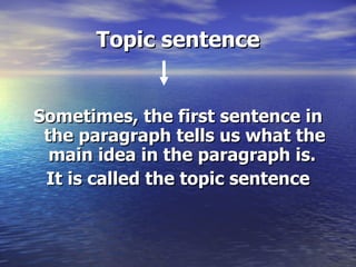 How to find topic sentence | PPT