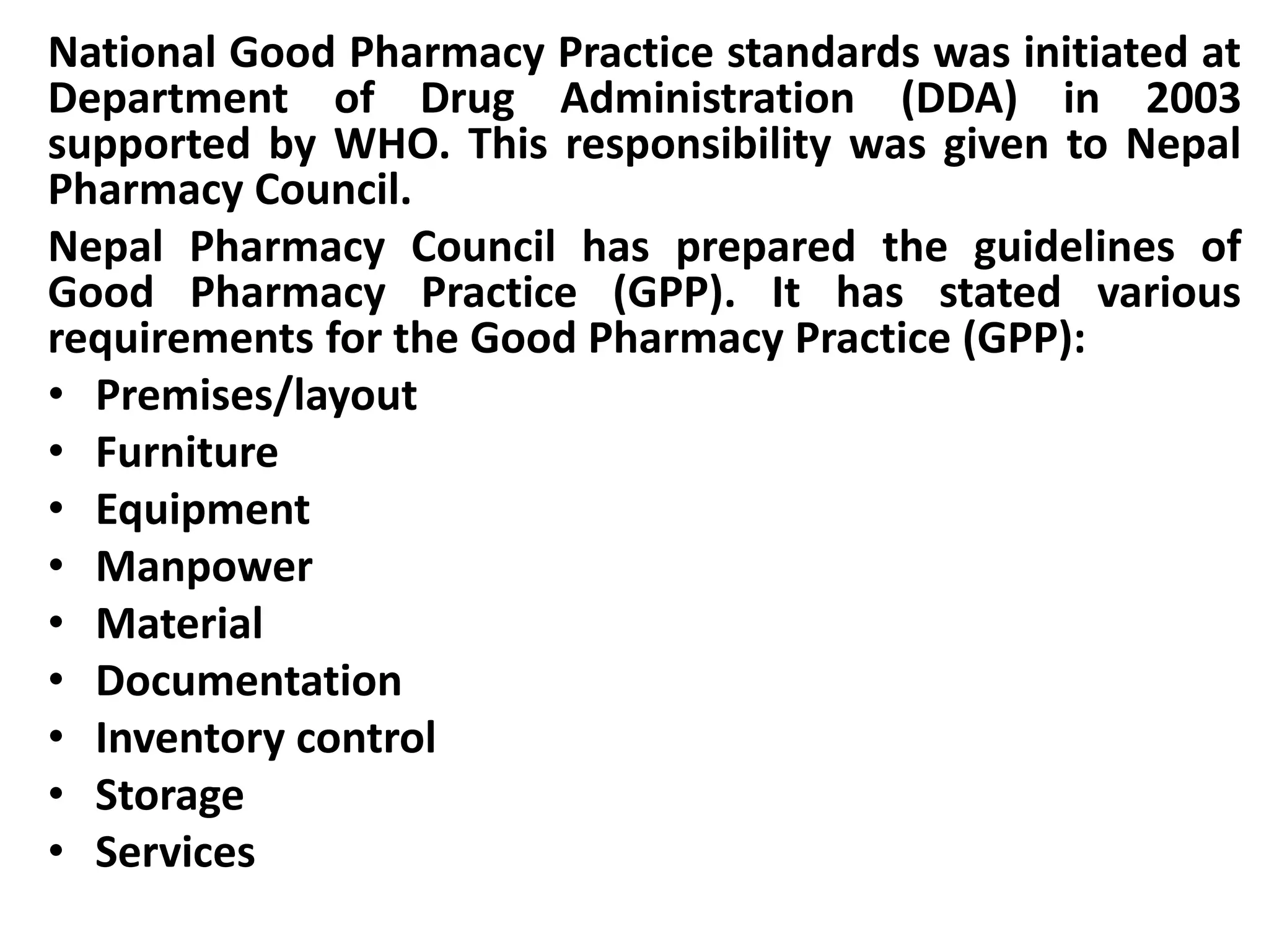 Good Pharmacy Practice | PPTX