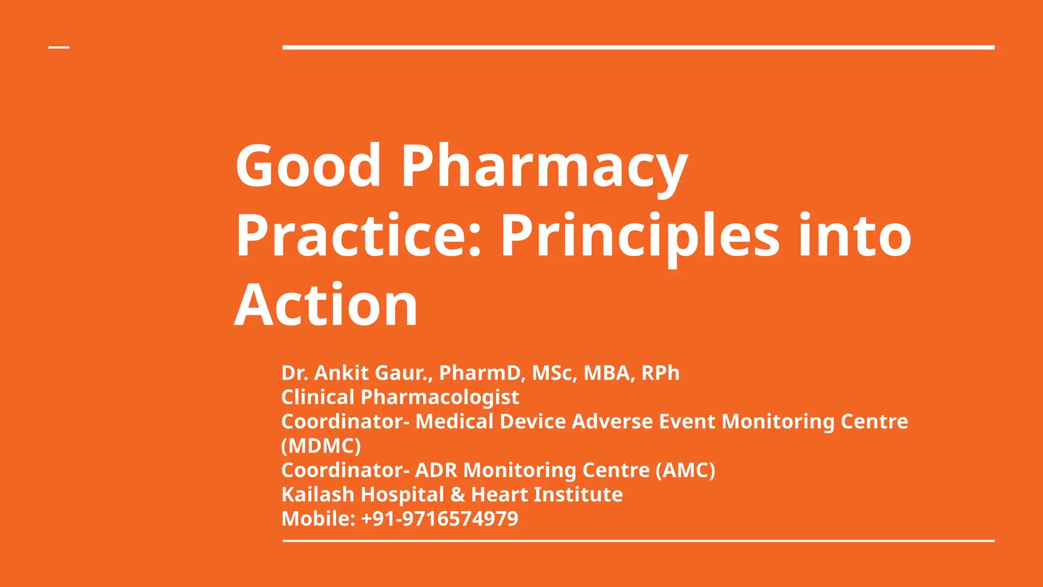 Good pharmacy practice (GPP) for pharmaceutical professionals | PPTX