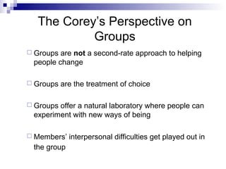 Gp&p 8ed-1rev introduction to group work | PPT