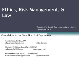 Ethics, Risk Management, and Law | PPTX