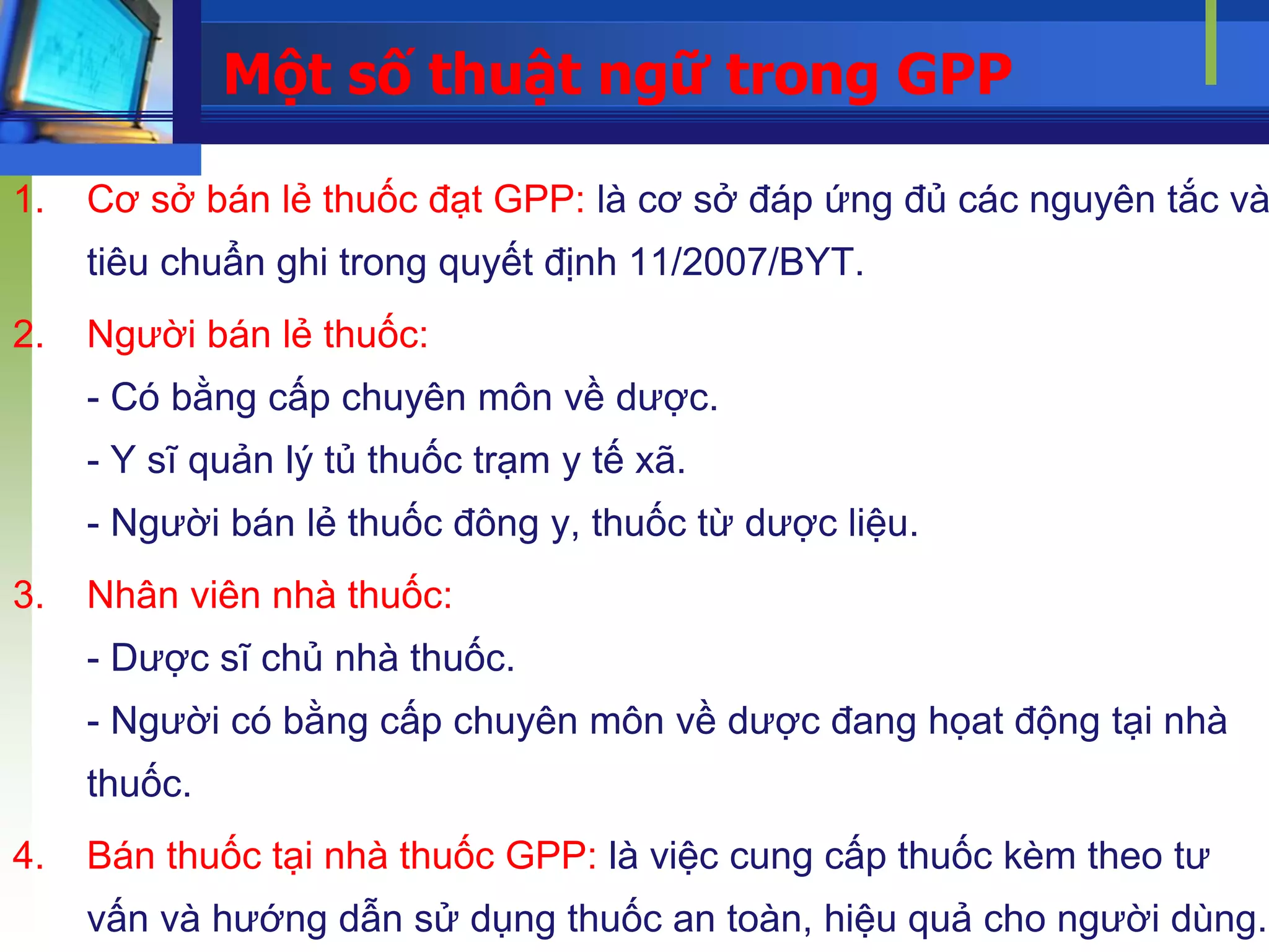 Gpp good pharmacy practice thuc hanh tot nha thuoc | PDF