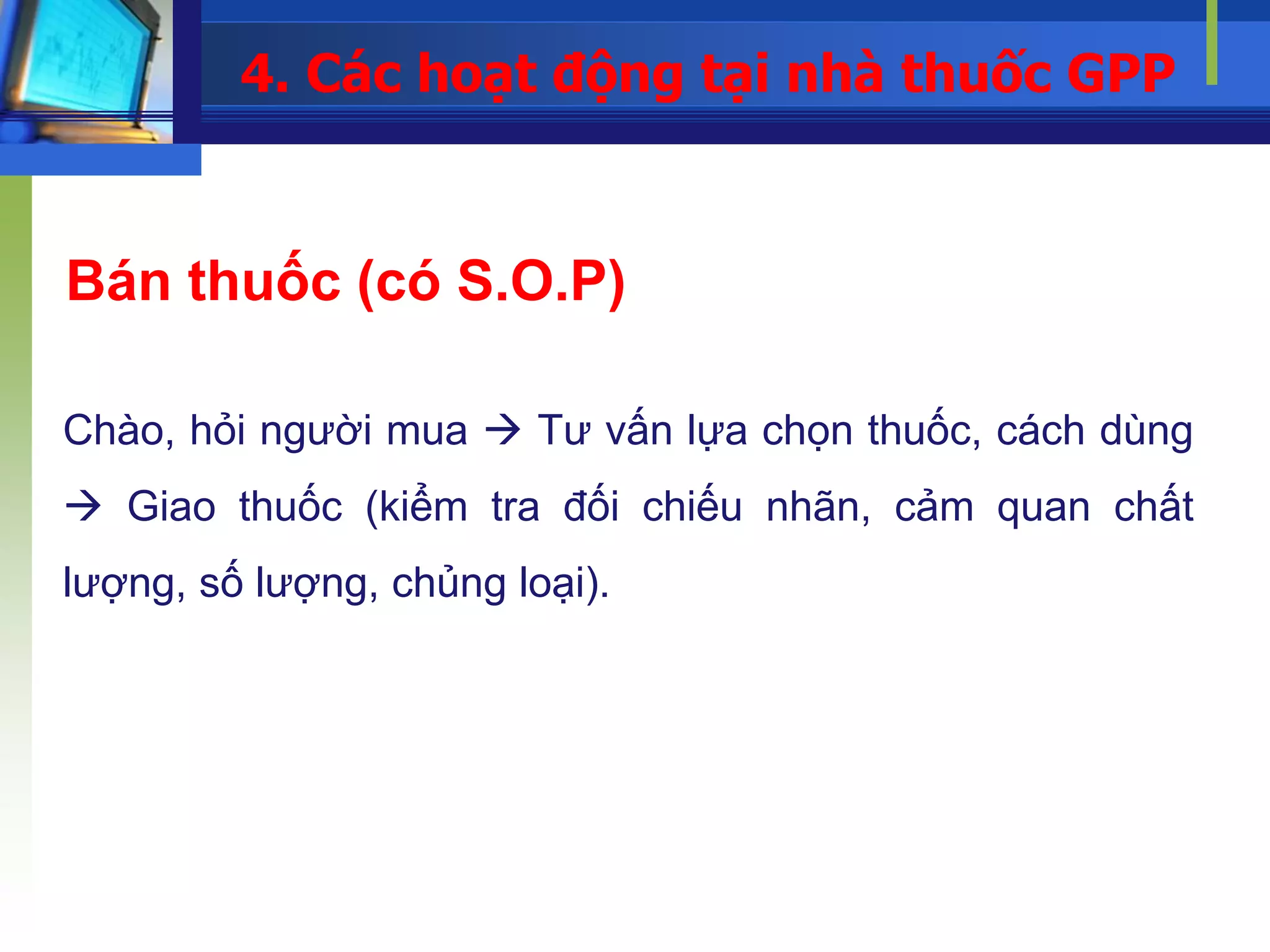 Gpp good pharmacy practice thuc hanh tot nha thuoc | PDF