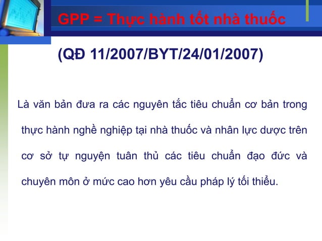 Gpp good pharmacy practice thuc hanh tot nha thuoc | PDF