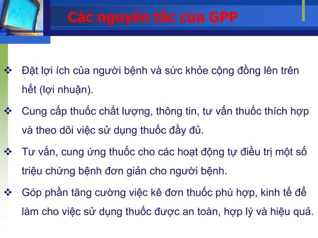 Gpp good pharmacy practice thuc hanh tot nha thuoc | PDF