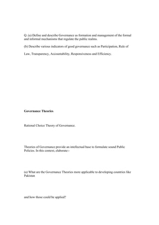 CSS Governance and Public Policy Past Paper Analysis (Topic-wise) 2016 ...