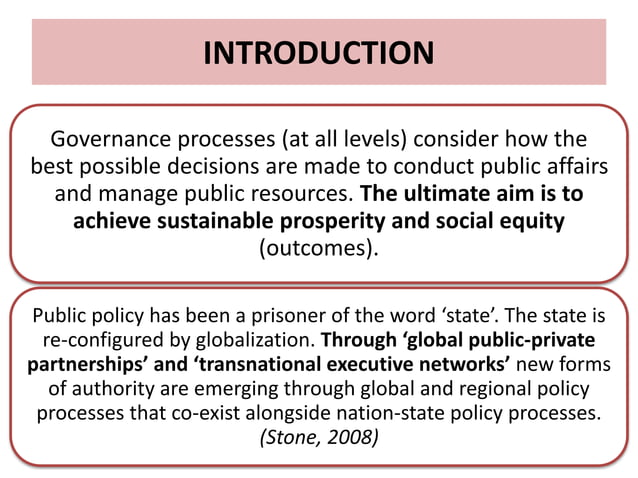 Governance and Global Public Policy | PPT