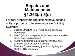 IRS Tangible Propert Regulations | PPT