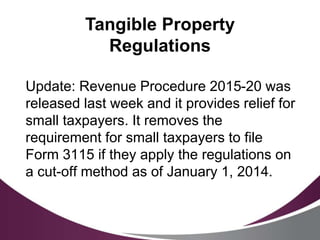 IRS Tangible Propert Regulations | PPT