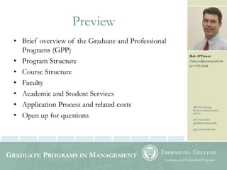GPP Graduate Management Program Information | PPT | Free Download