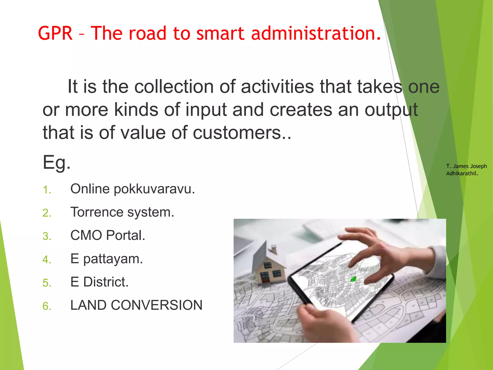 GPR government process re engineering Jamesadhikaram.pptx | Computer ...