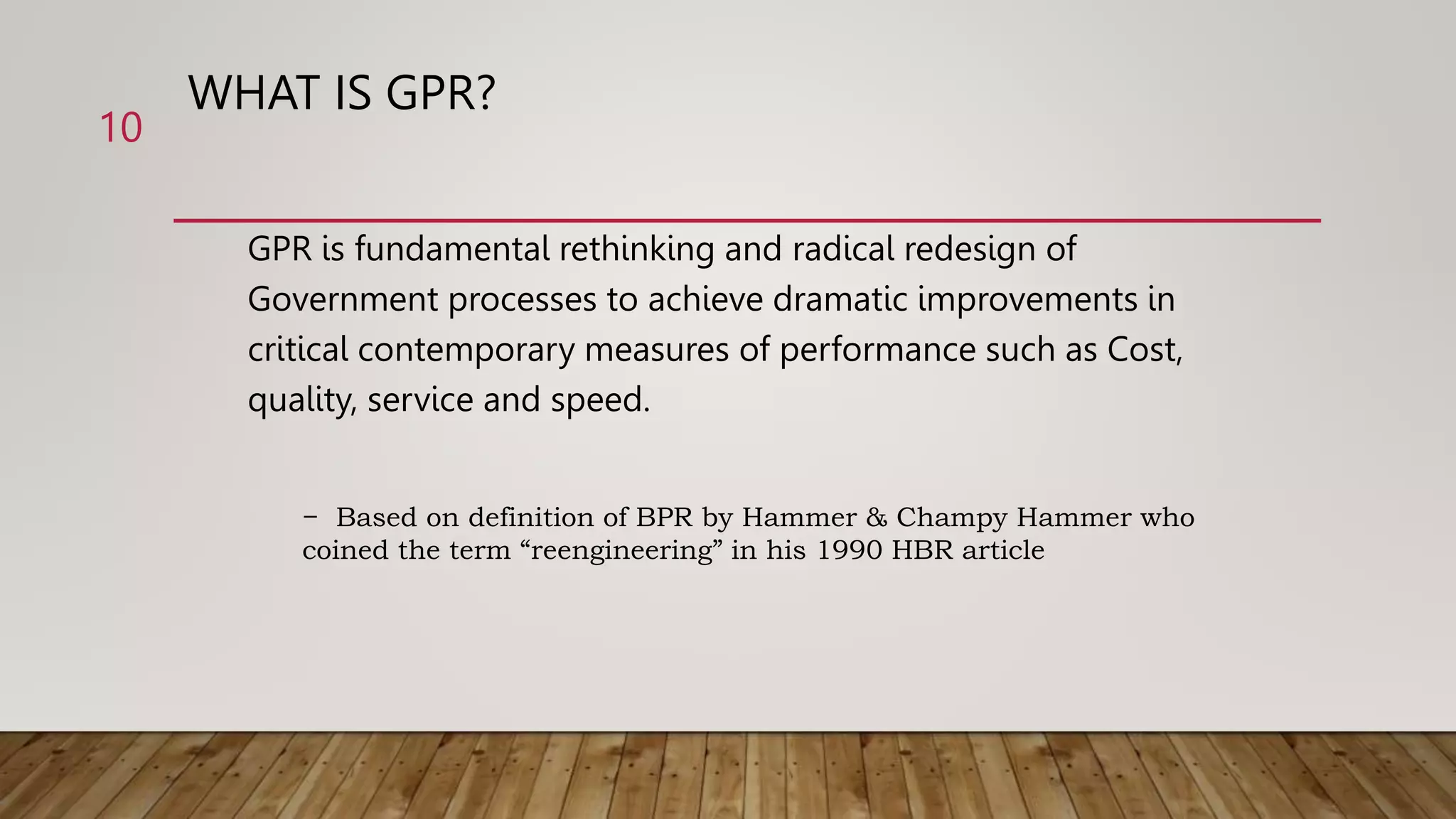 Government Process Re Engineering | PPTX