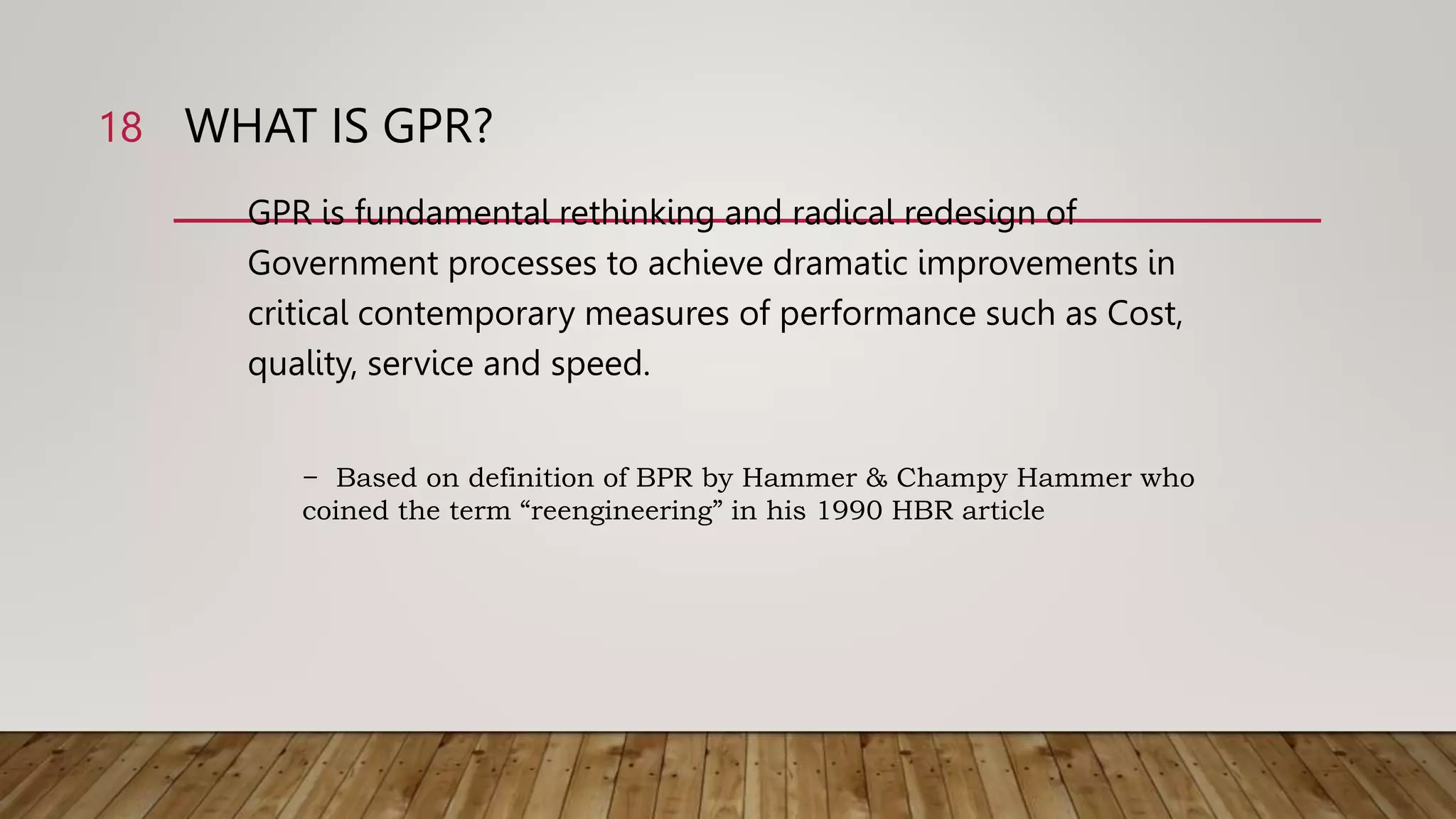 Government Process Re Engineering | PPTX