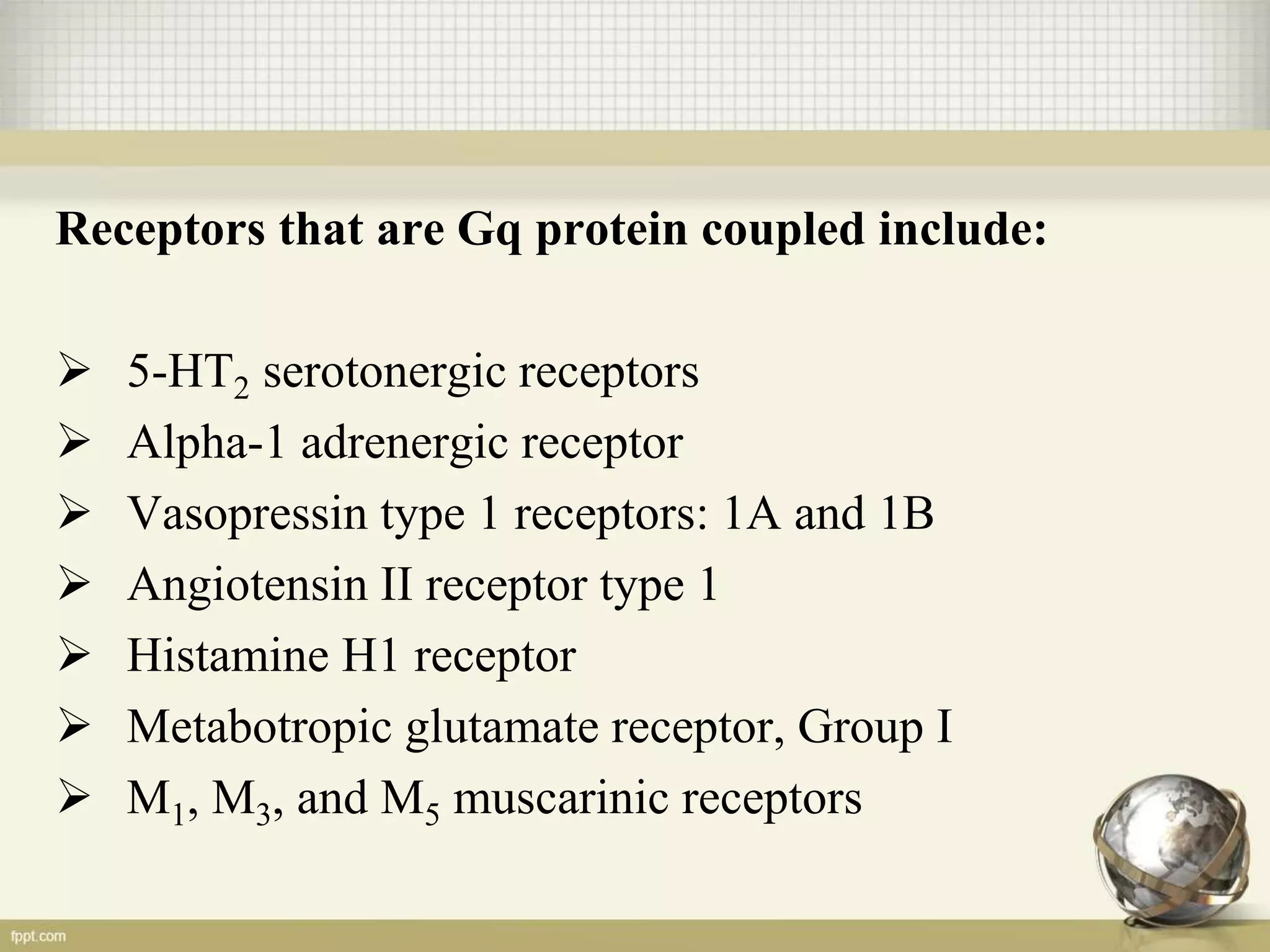 G protein coupled receptors and their Signaling Mechanism | PPTX