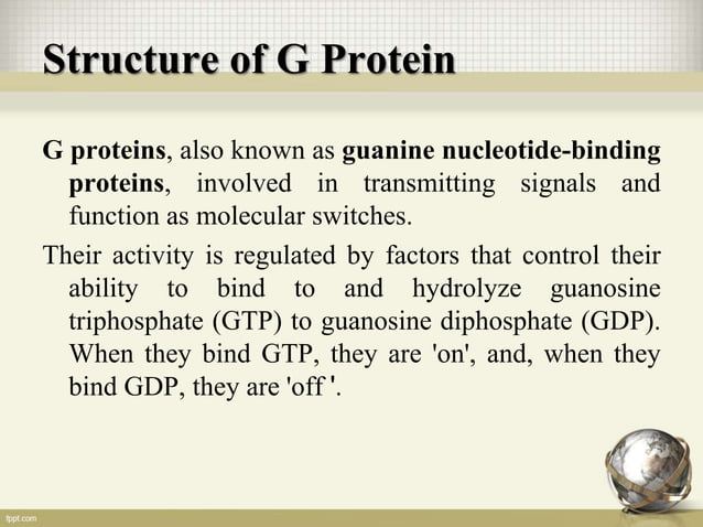 G protein coupled receptors and their Signaling Mechanism | PPTX