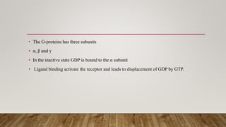 G PROTEIN COUPLED RECEPTORS(GPCRs) Cell Membrane Receptor | PPTX ...