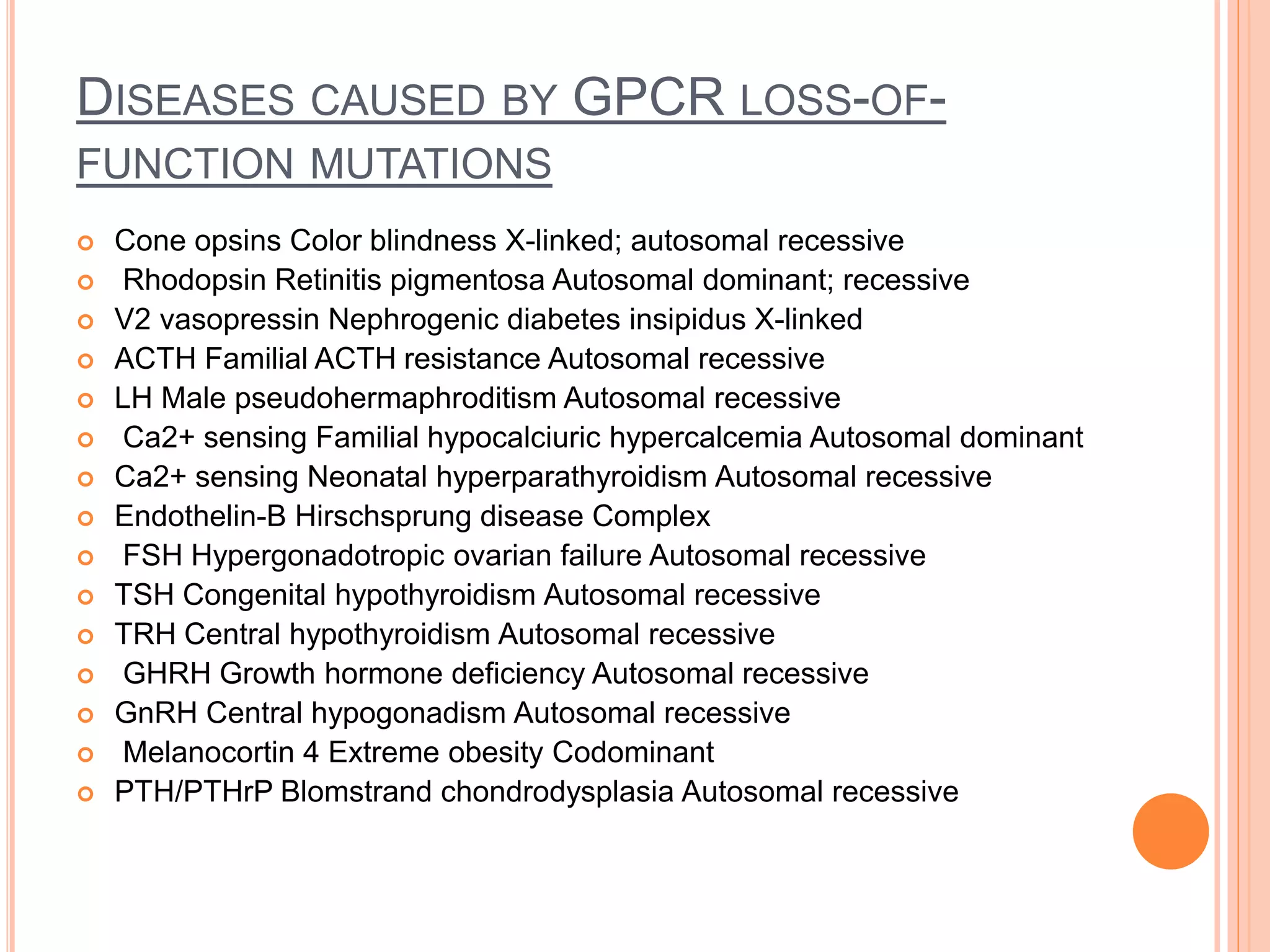 G protein coupled receptors copy | PPTX