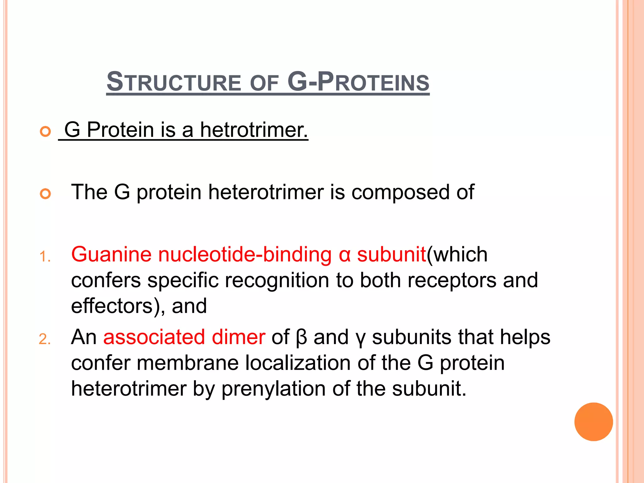 G protein coupled receptors | PPTX