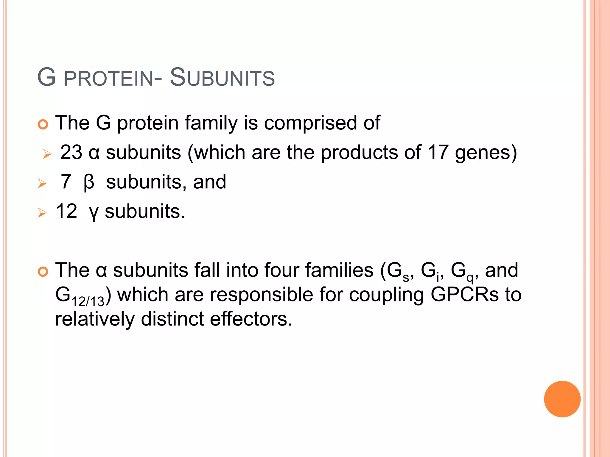 G protein coupled receptors | PPTX