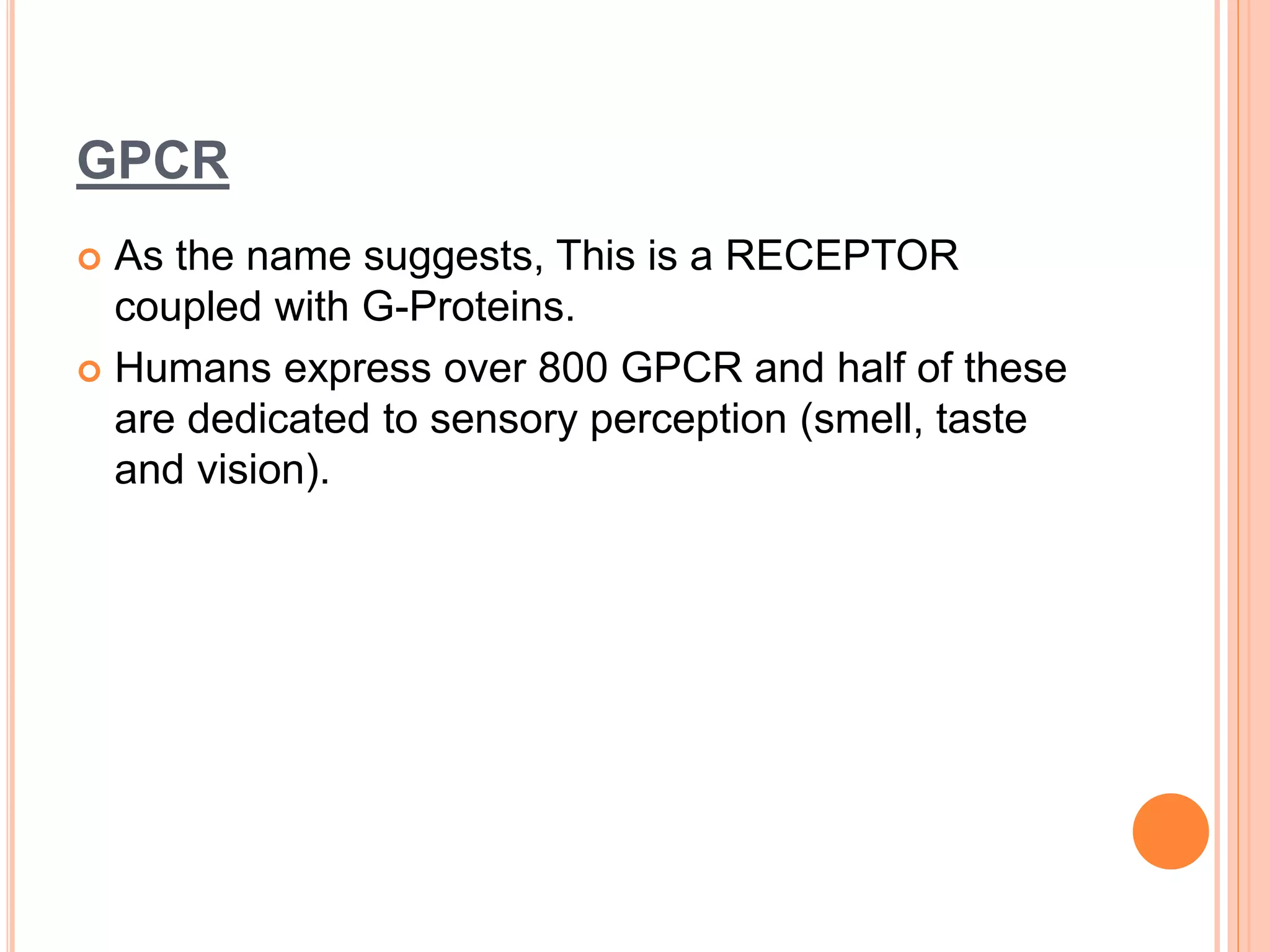 G protein coupled receptors | PPTX