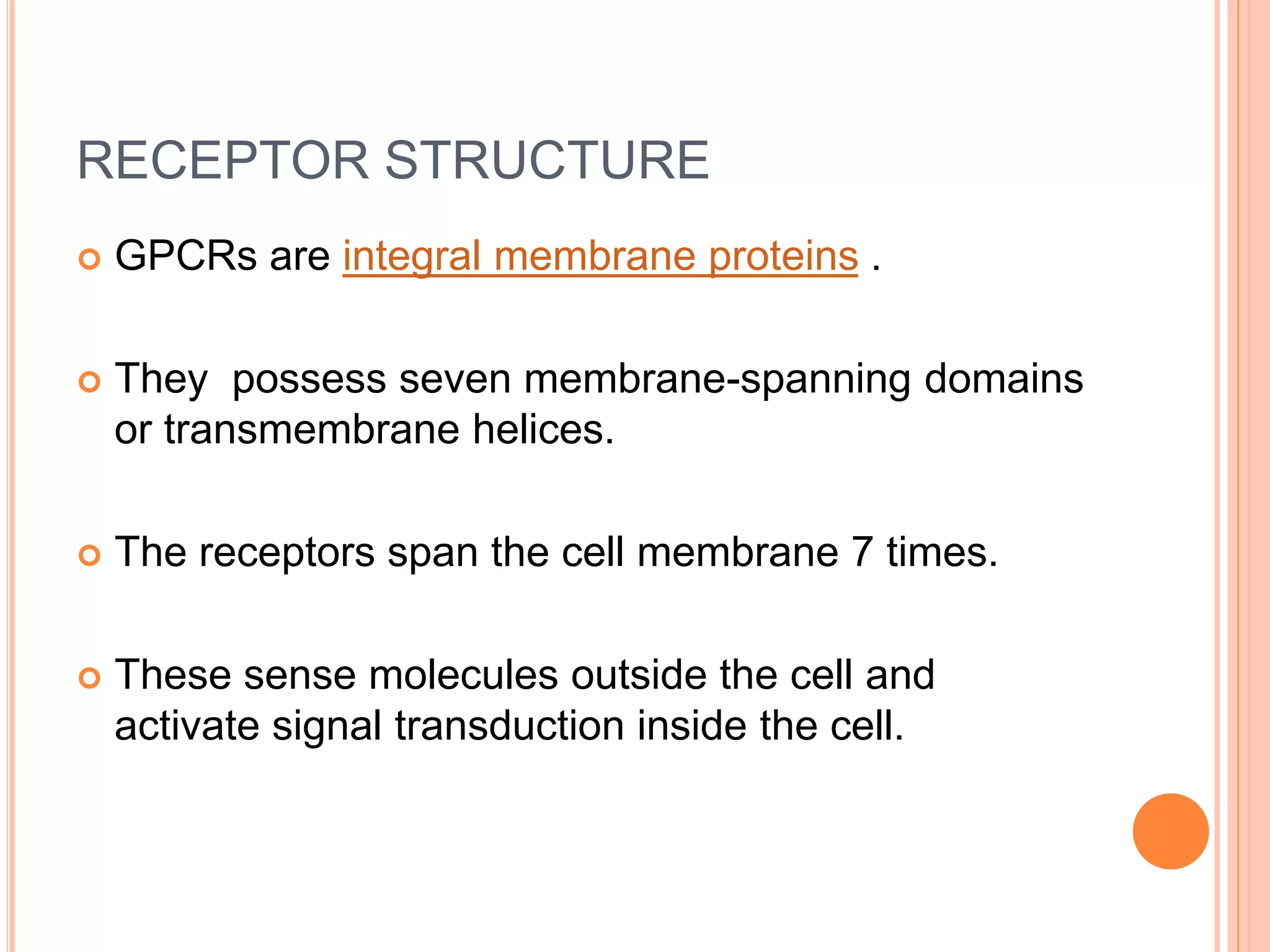 G protein coupled receptors | PPTX