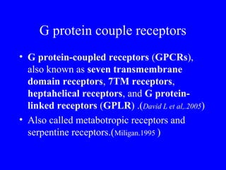 G protein couple receptors si | PPT | Genetics | Science