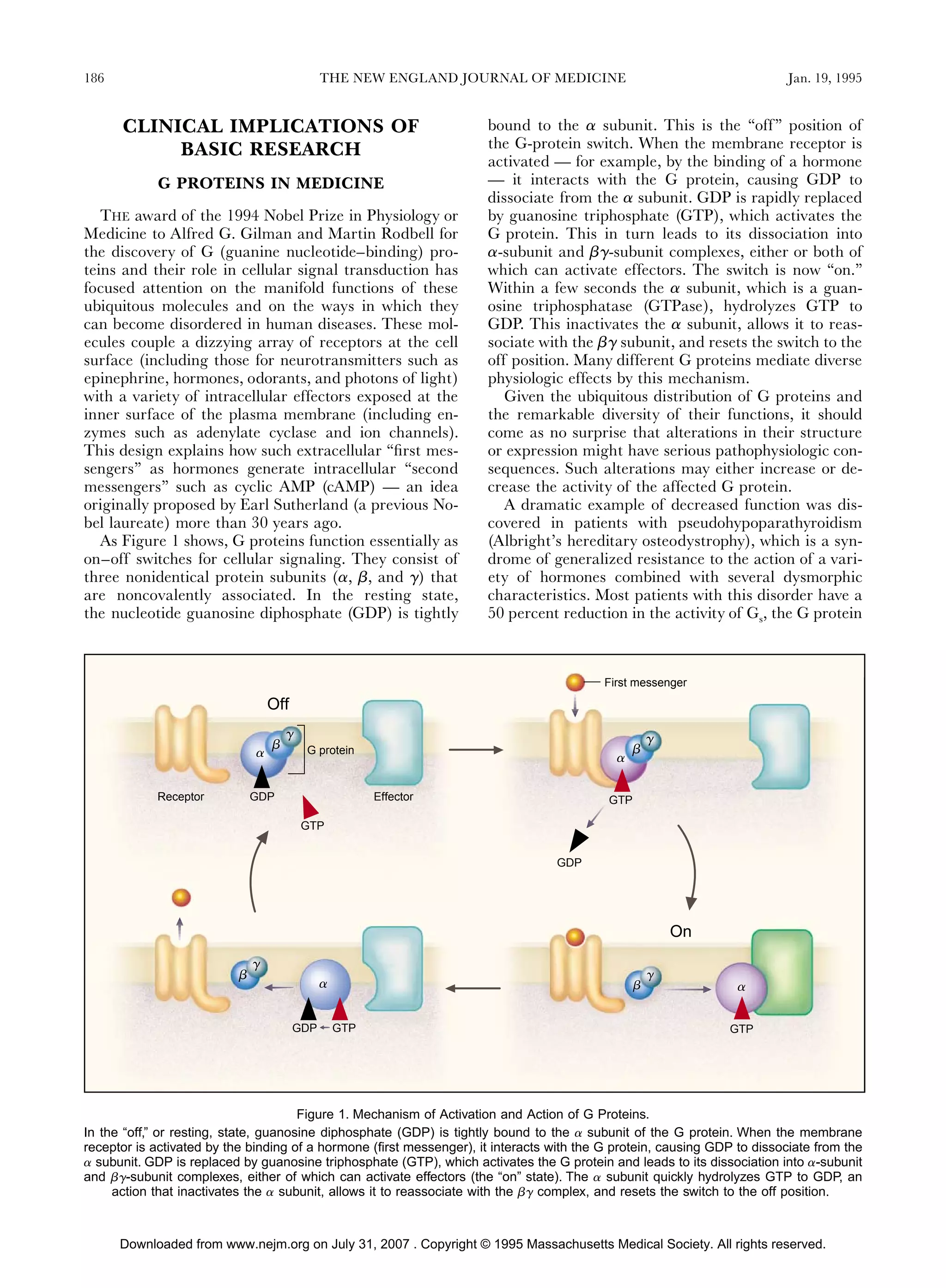 G proteins in medicine | PDF