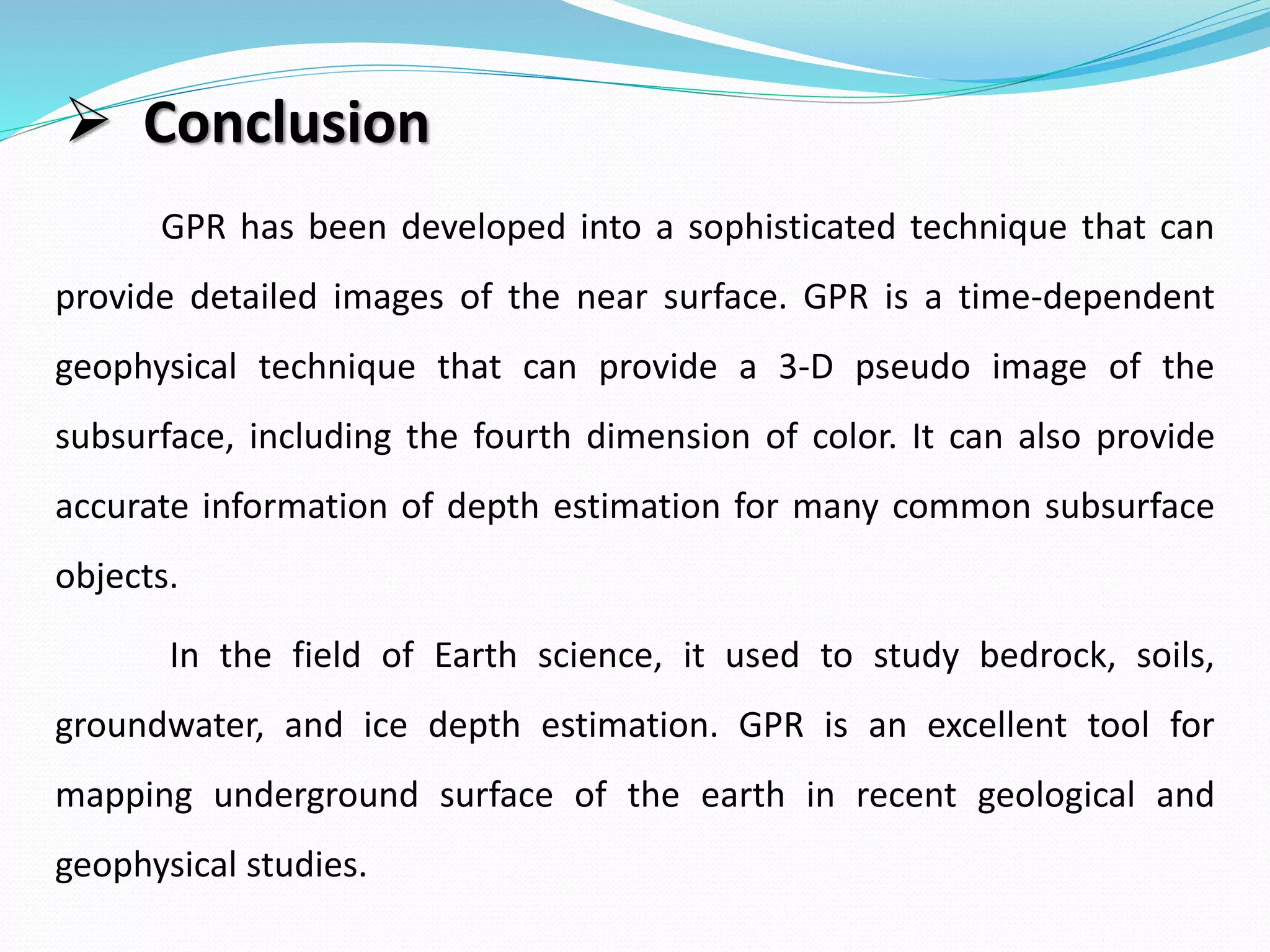 Ground Penetrating Radar (GPR) | PPTX