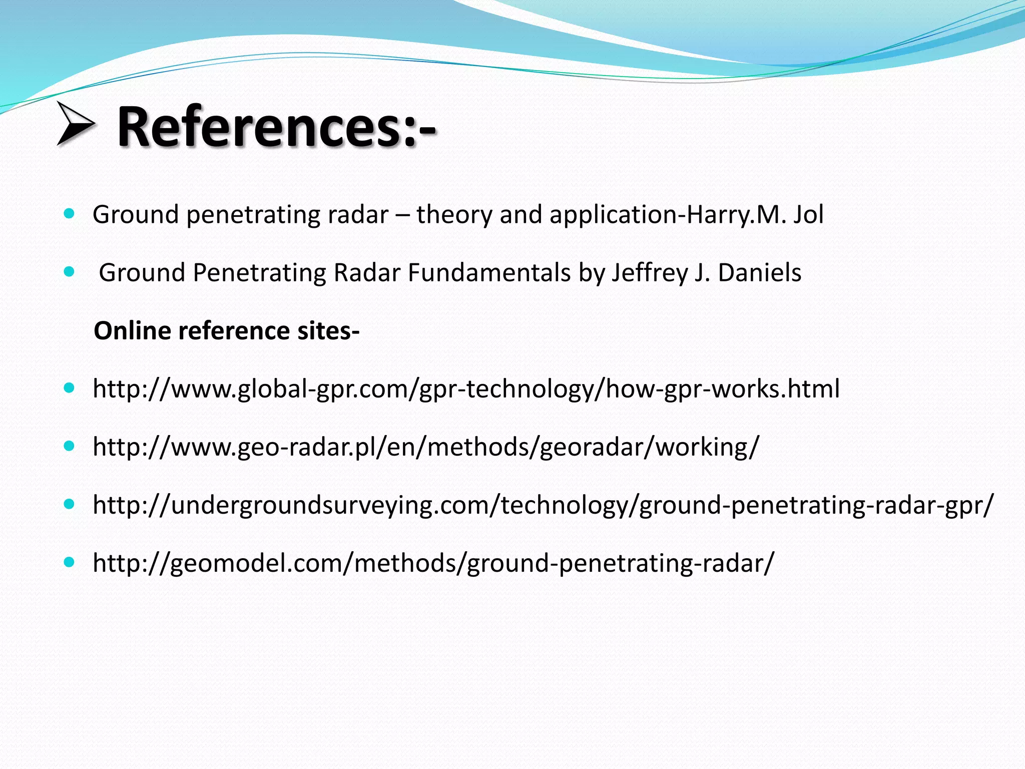 Ground Penetrating Radar (GPR) | PPTX
