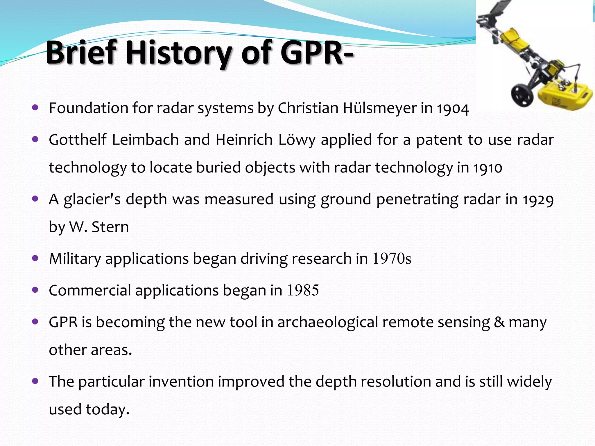 Ground Penetrating Radar (GPR) | PPTX