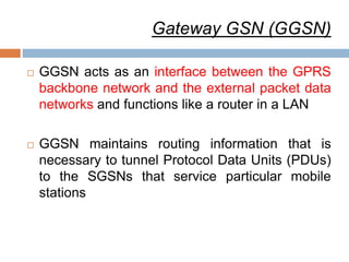 GPRS(General Packet Radio Service) | PPTX | Computer Networking | Computing