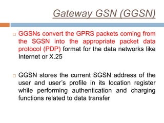 GPRS(General Packet Radio Service) | PPTX | Computer Networking | Computing