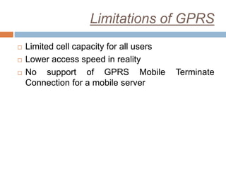 GPRS(General Packet Radio Service) | PPTX | Computer Networking | Computing