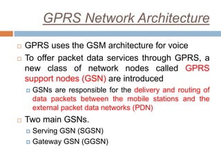 GPRS(General Packet Radio Service) | PPTX | Computer Networking | Computing