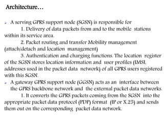 GPRS Technology, Cellular Mobile Communication | PPTX